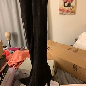 AKIRA | Shoes | Akira Black Thigh High Boots Size 9 Women | Poshmark
